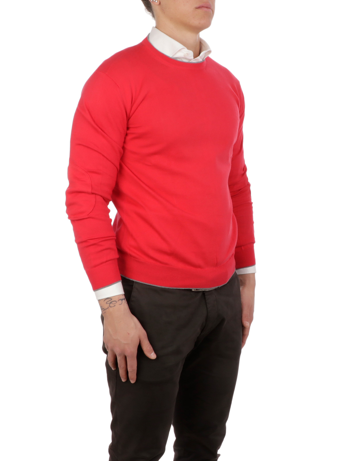 ALTEA Men's Bordered Crewneck Sweater 75 | 185.1050 | Botta & B Online ...