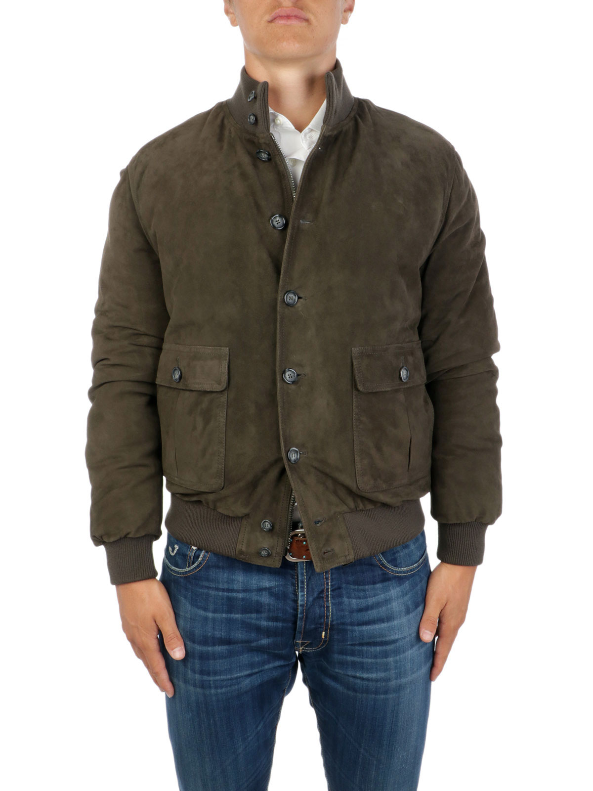 VALSTAR Valstarino Suede Padded Jacket Moss | 407A.I008 | Botta & B ...
